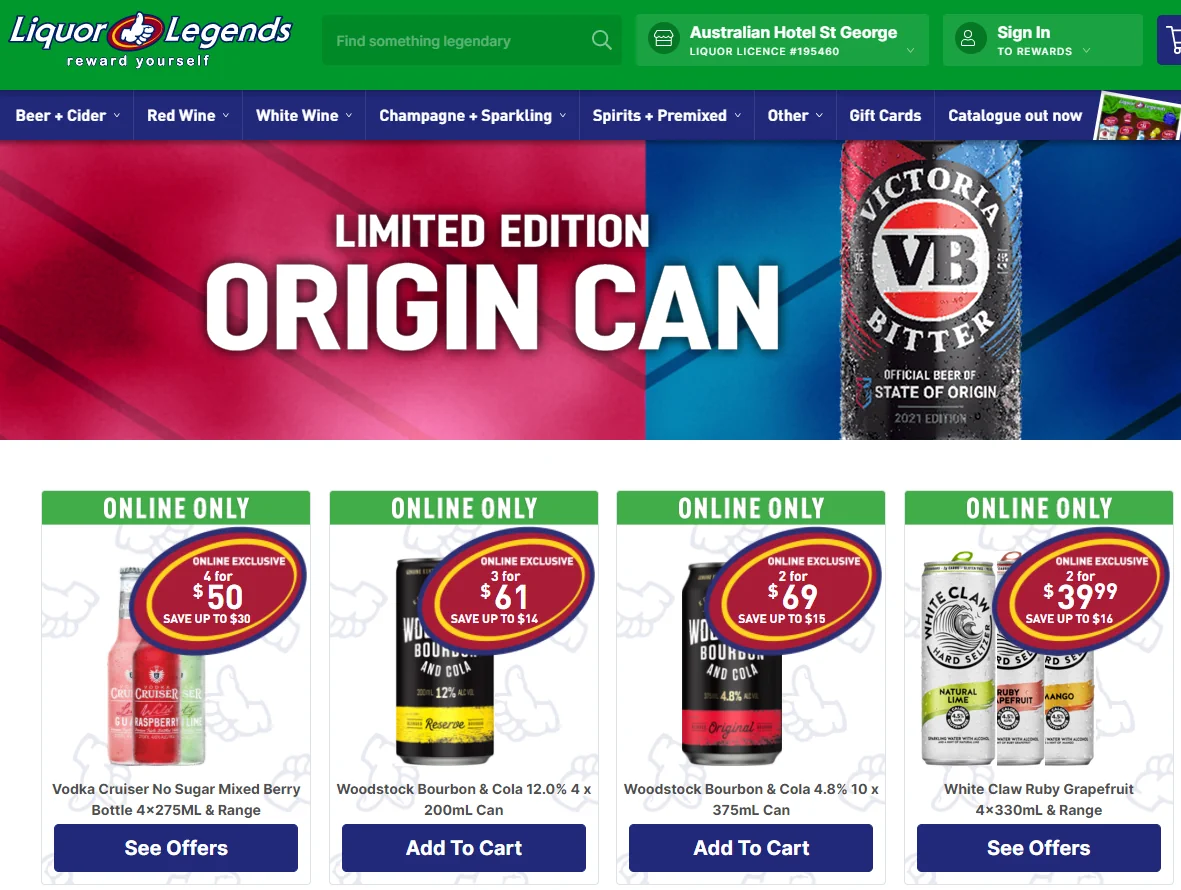 Liquor Legends Weekly Specials - The Australian Hotel St. George